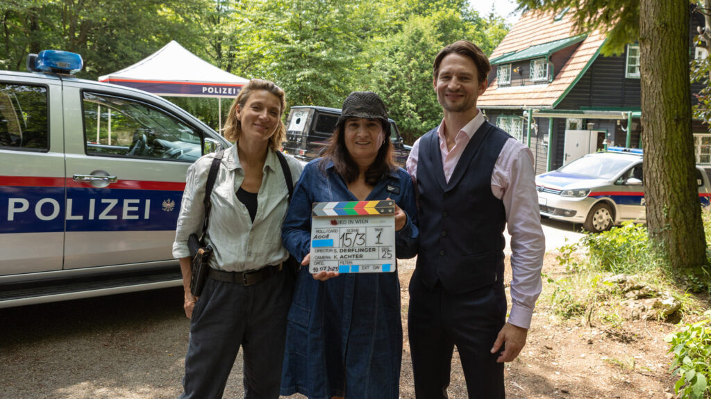 Sabine Derflinger » Shooting „Murder in Vienna“